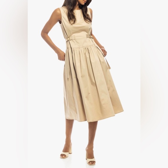 Shoshanna | Dresses | Shoshanna Clark Dress Khaki | Poshmark